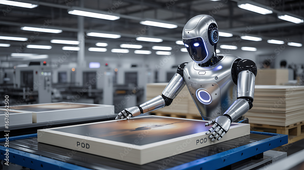 Robot Assembly Line Advanced AI Automation for Streamlined Production and Efficiency in ...