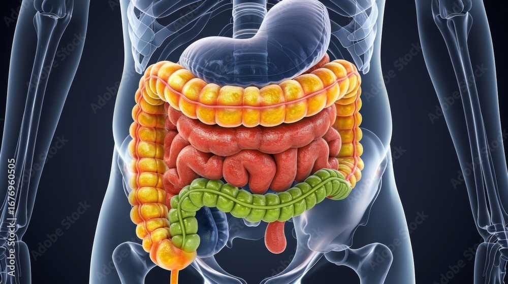 Educational diagram of a 3d stomach cross section illustrating the food ...