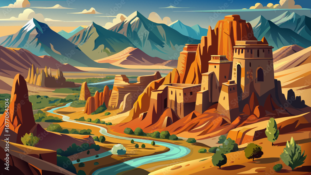 The Bamiyan Valley in Afghanistan reveals cultural remnants carved into ...