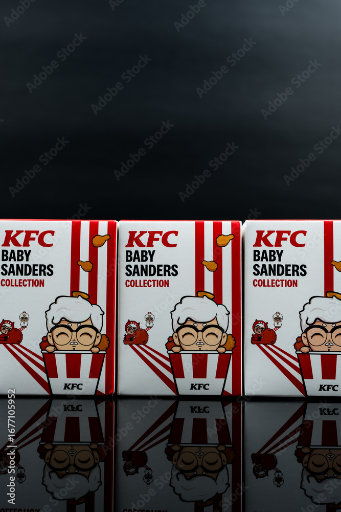 Bangkok, Thailand - August 31, 2025 : Blind box from KFC Thailand. KFC ...