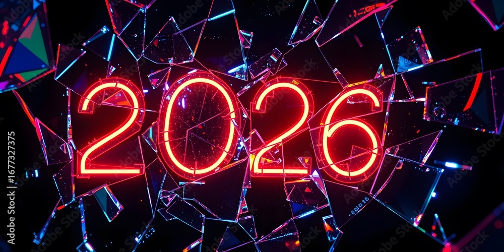 New Year 2026 Countdown Abstract Background – Abstract digital ...