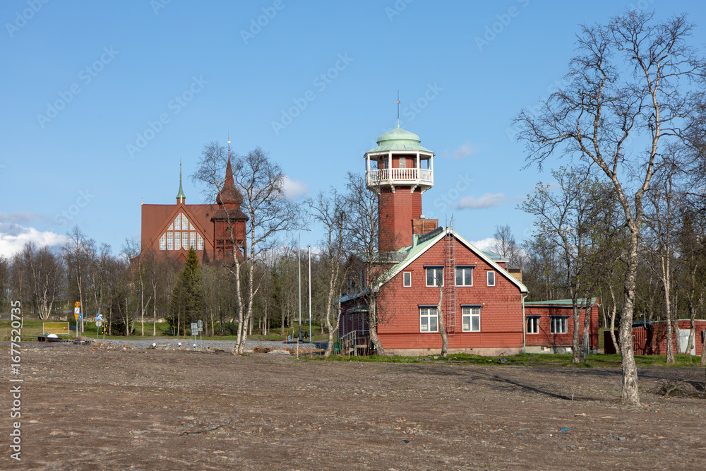 Stock-Foto „Kiruna city center under demolition in northern Sweden on ...