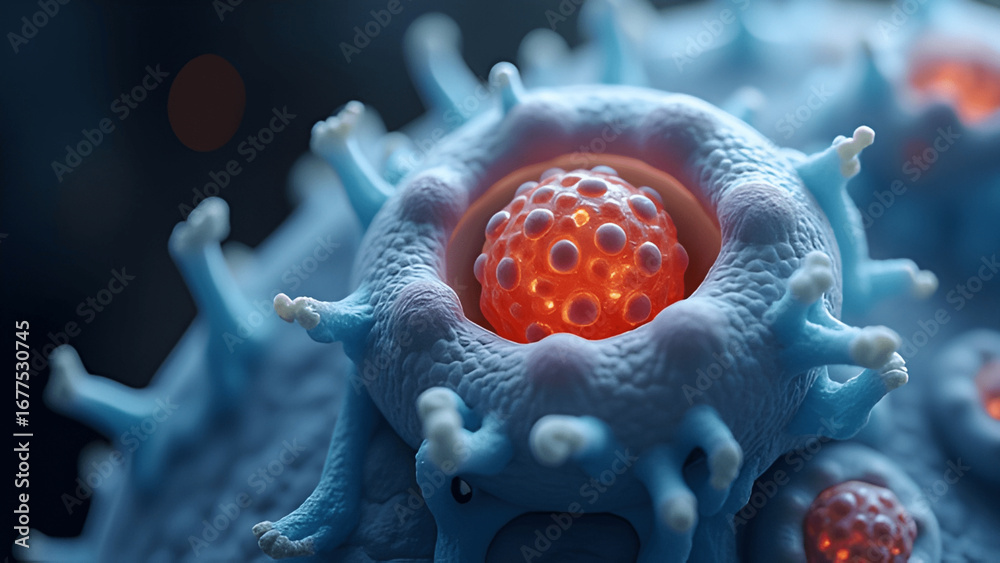 A light micrograph showing the nucleolus, a small, dense structure ...