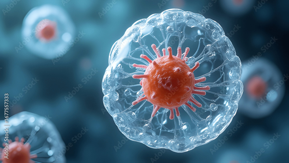 A high-resolution, realistic bright-field micrograph showing the ...