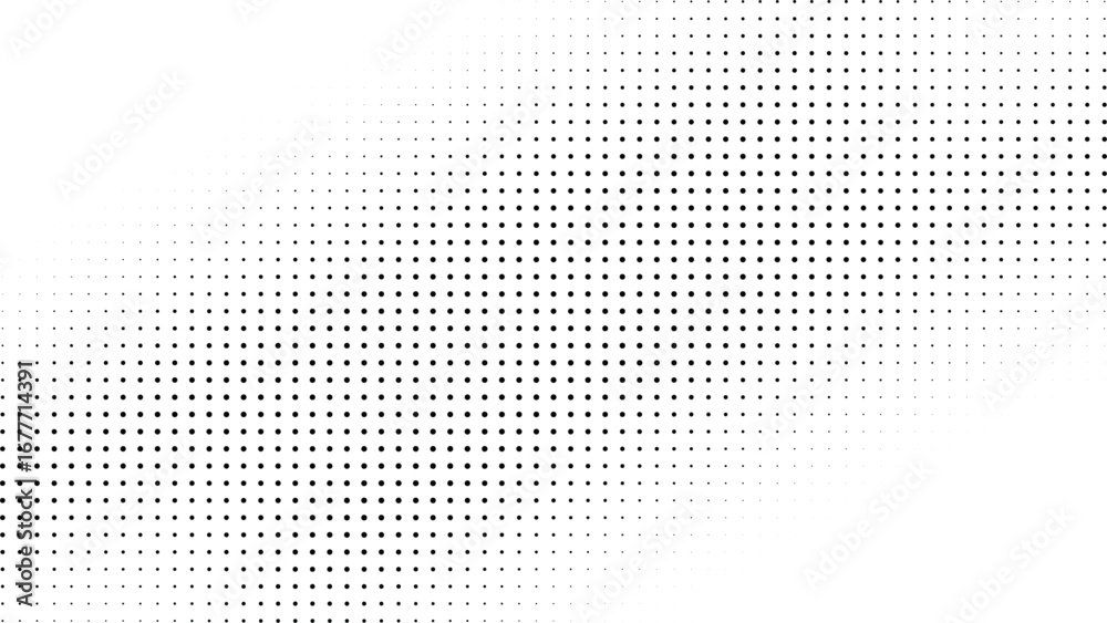 Diagonal halftone dots gradient background with soft monochrome fade ...