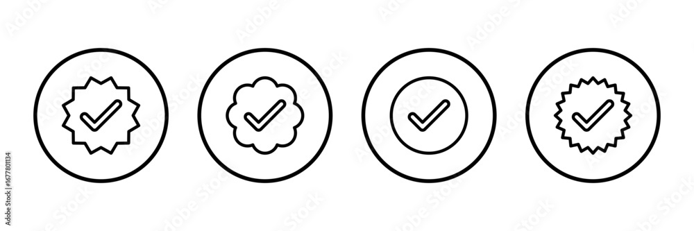 verified icon logo design. verification check mark. approved icon Stock ...