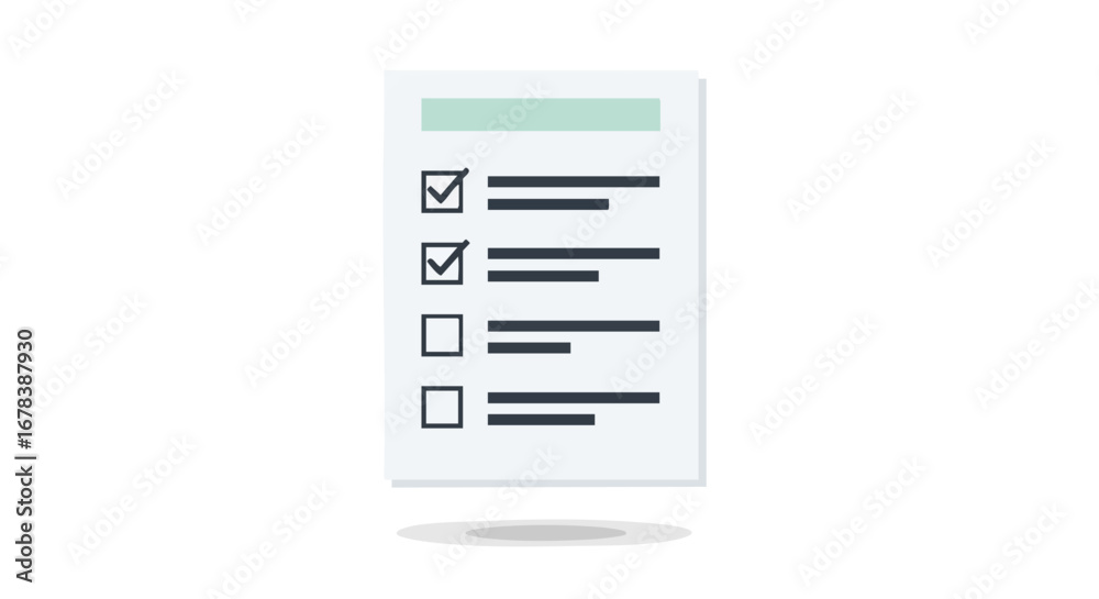 Vector de Stock Completed task list checklist with checkmarks ...