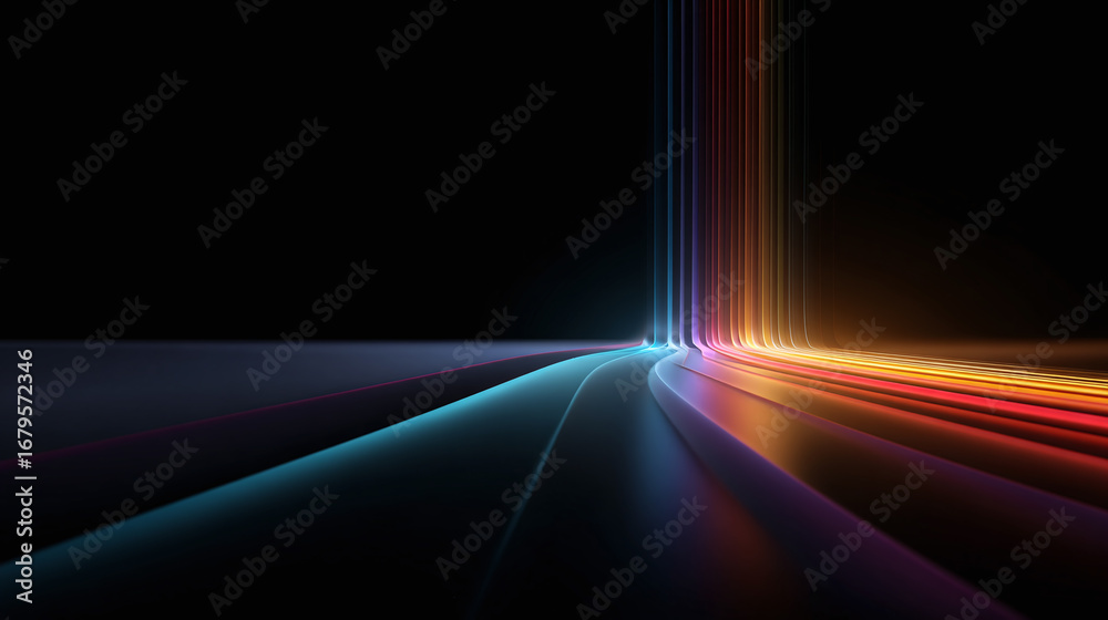 abstract colorful tech lines background Stock Photo | Adobe Stock