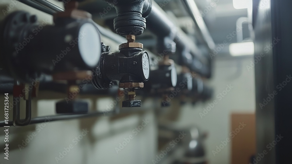 Inspecting the inner workings of the cooling system close-up view of ...