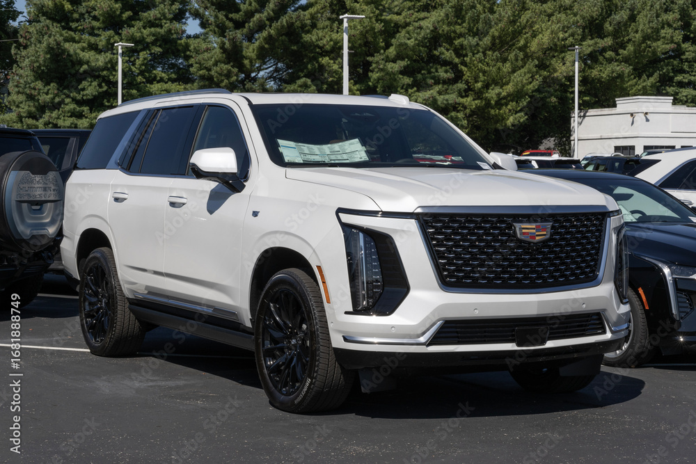 Cadillac Escalade 4WD Premium Luxury large SUV display. Cadillac offers ...