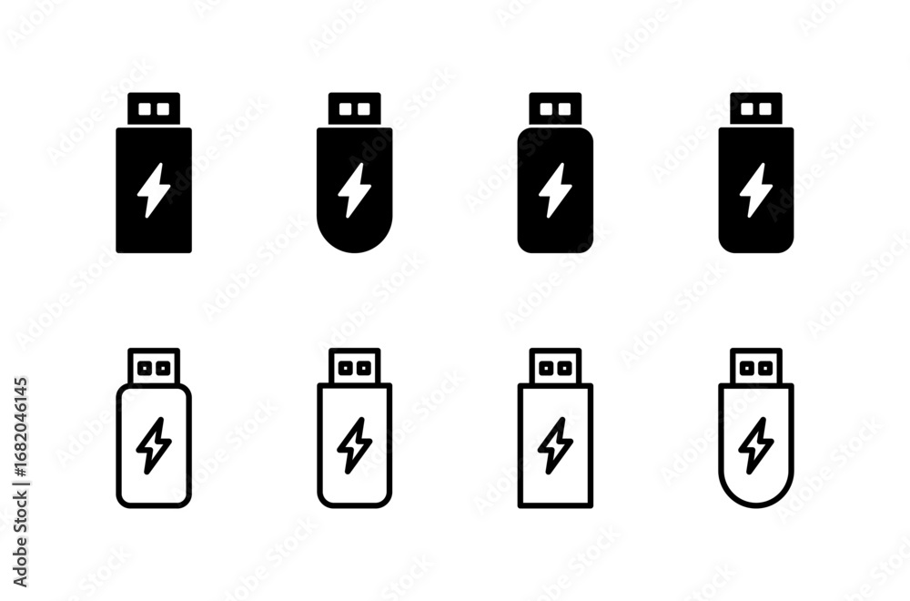 Usb icon logo design. Flash disk sign and symbol. flash drive sign. usb ...