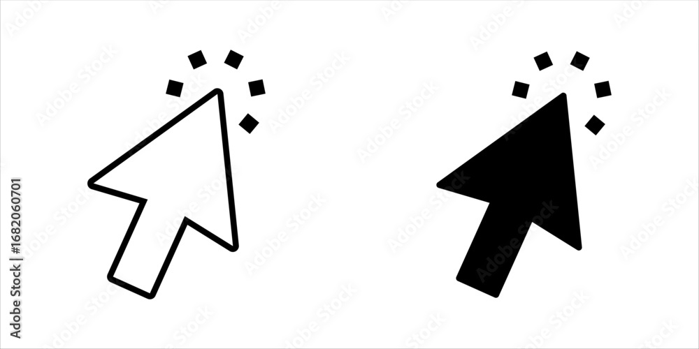 Vector de Stock Computer mouse click cursor. Load symbol. Pointer cursor and loading icon ...