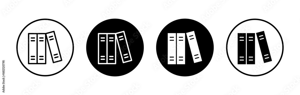 Library icon symbol for apps and websites. education sign and symbol ...