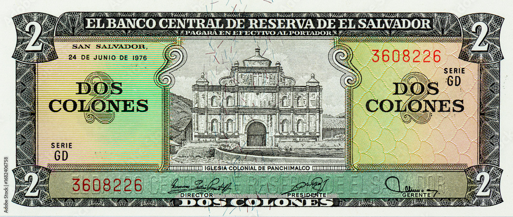 Foto de Stock Colonial Church of Panchimalco, Portrait from El Salvador ...