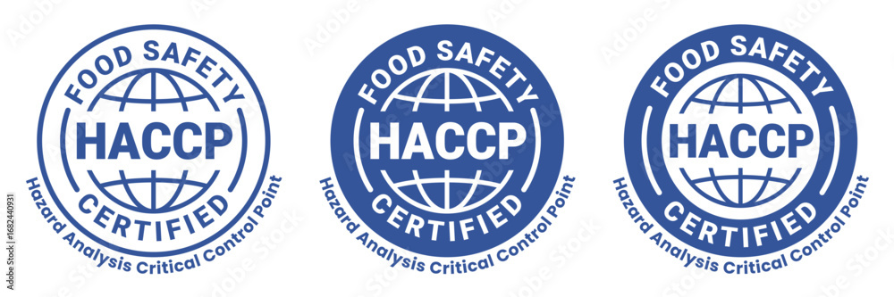 HACCP Hazard Analysis Critical Control Points, Food Safety system, logo ...