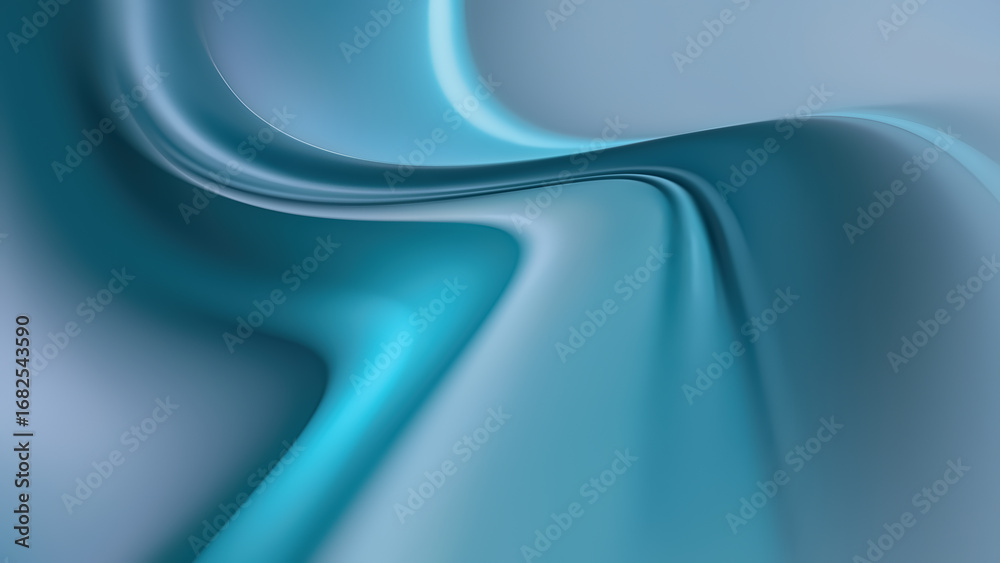 Abstract Blue and White Waves in a Smooth Gradient Pattern Stock ...