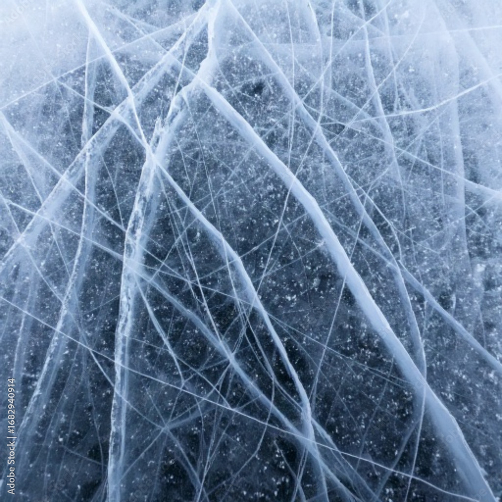 Smooth Ice Rink Surface with Skating Marks, Top-Down View, Isolated PNG ...