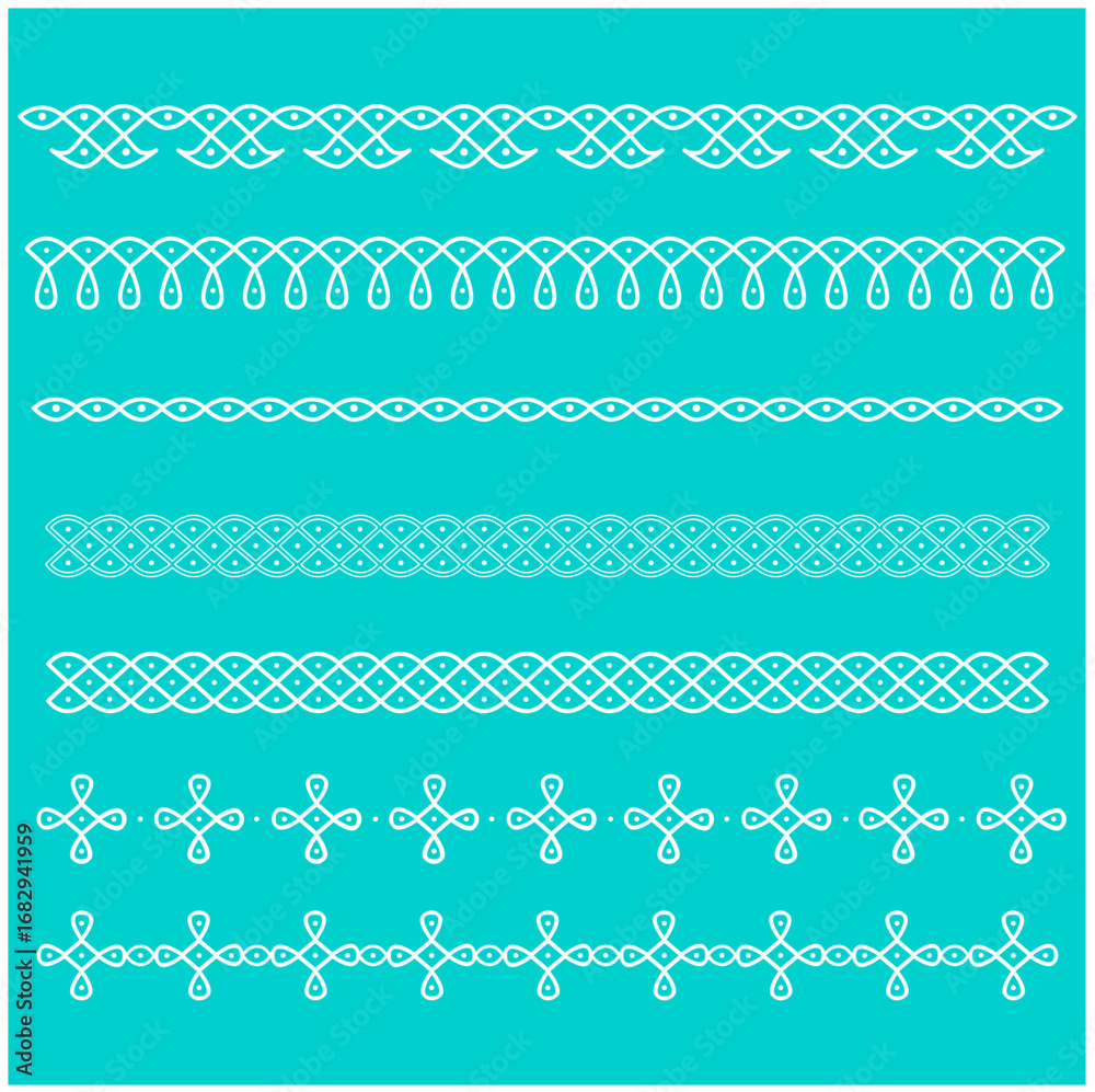 Kolam border design Stock Vector | Adobe Stock