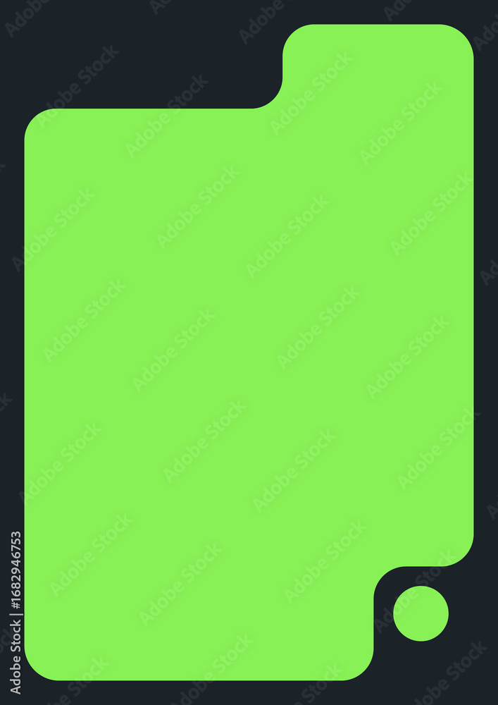 Green UI Window Frame with Rounded Corners and Minimal Style. Clean ...