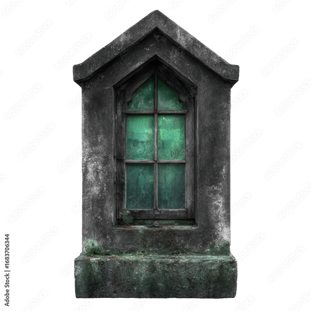 Vintage gothic window design for haunted house decor idea on a ...