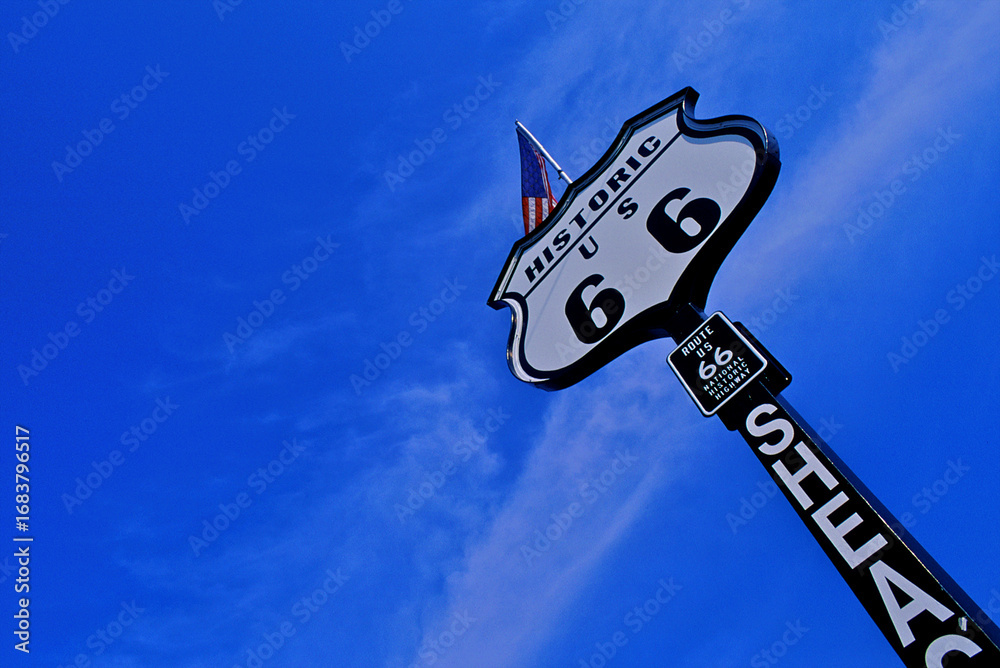 Route 66 sign at Shea's service station and museum in the mid 1990’s on ...