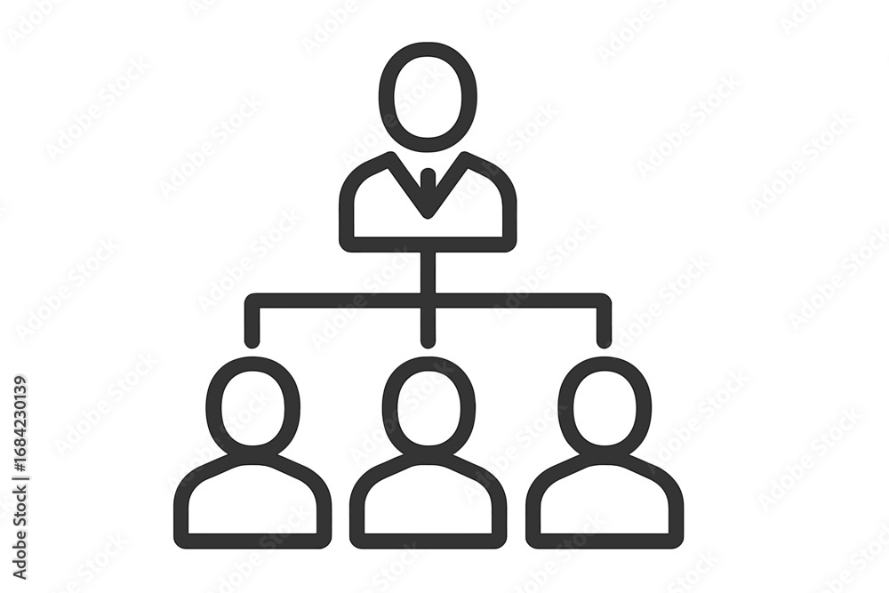 Business hierarchy icon. Corporate organizational chart. Company ...