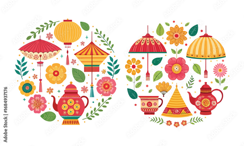 Happy Onam 2025 | Kerala Onam Festival Icons, Symbols, Wishes ...