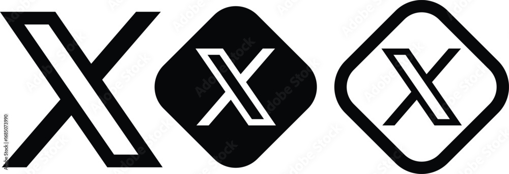 High resolution X ( Twitter) icon logo. Twitter X logo icon png ...