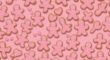 Pink Gingerbread Man Free Stock Photo - Public Domain Pictures