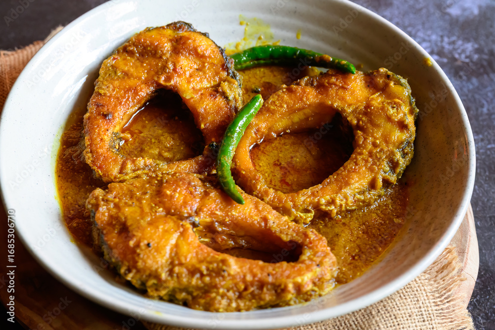 Rui Macher Kalia | Traditional Bengali Rohu Fish Curry in Rich Spicy ...