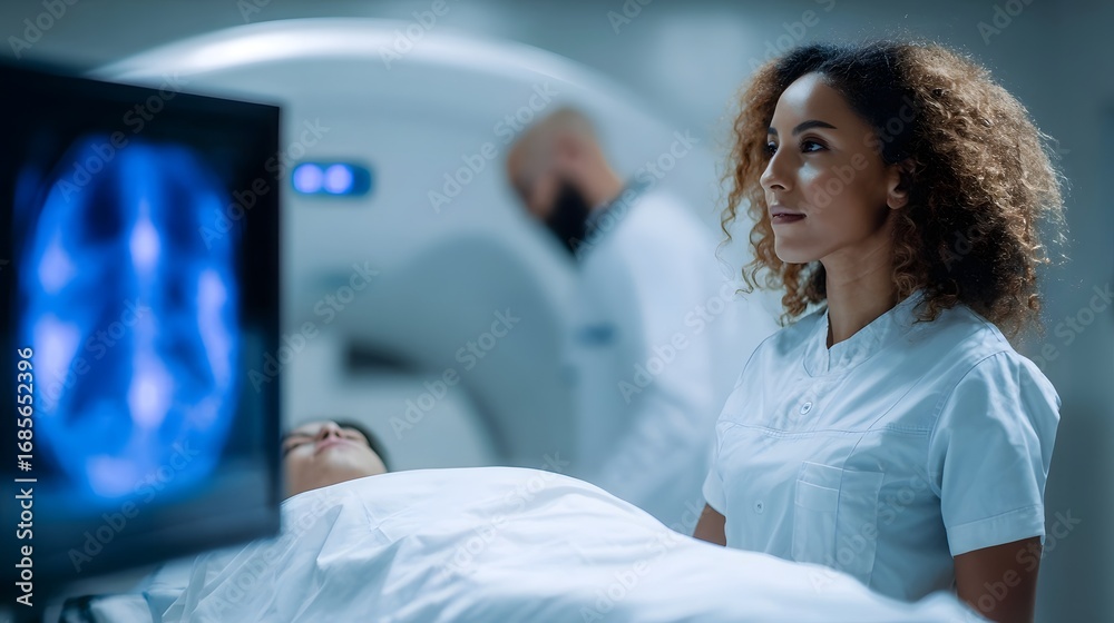 A dedicated medical professional oversees a patient undergoing an ...