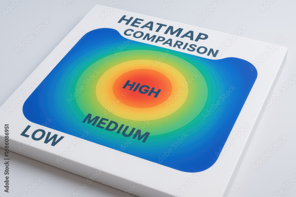 Foto de Stock Heatmap, comparison, test, and result are key elements in ...