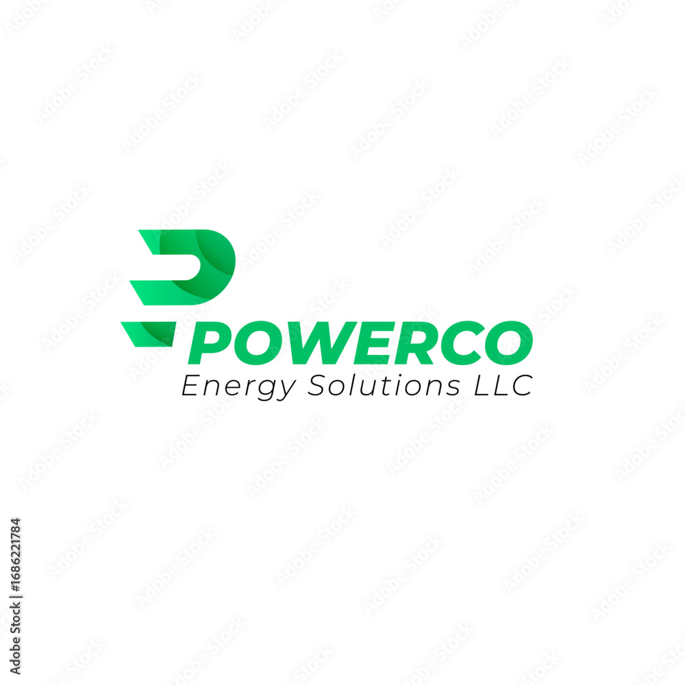 PowerCo Energy Solutions Logo - Modern Green Power Company Brand Design ...