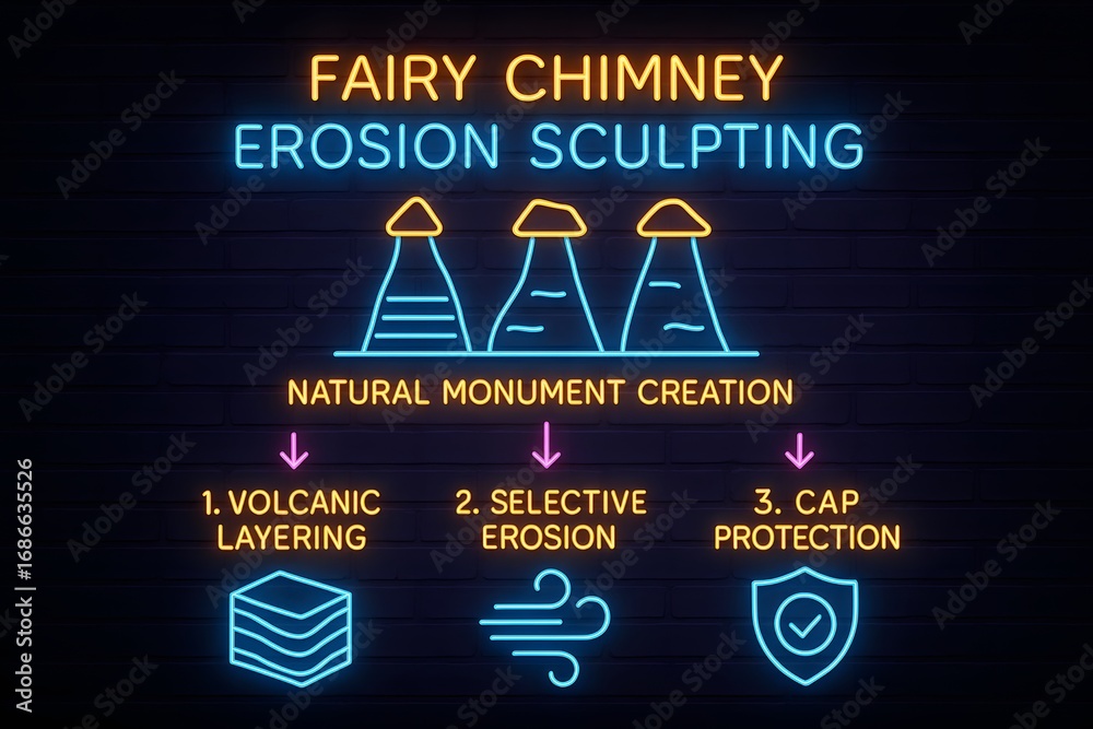 Fairy Chimney Geological Erosion Formation Process in Cappadocia for ...