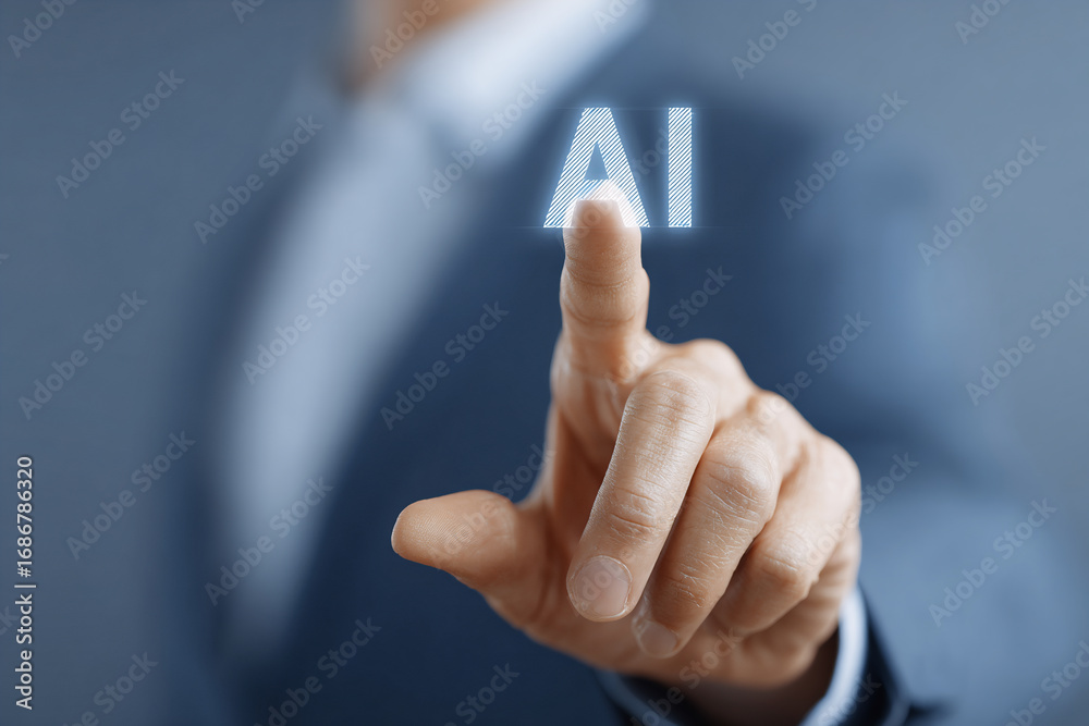 Seasoned executive making critical decision with AI agents, decision ...