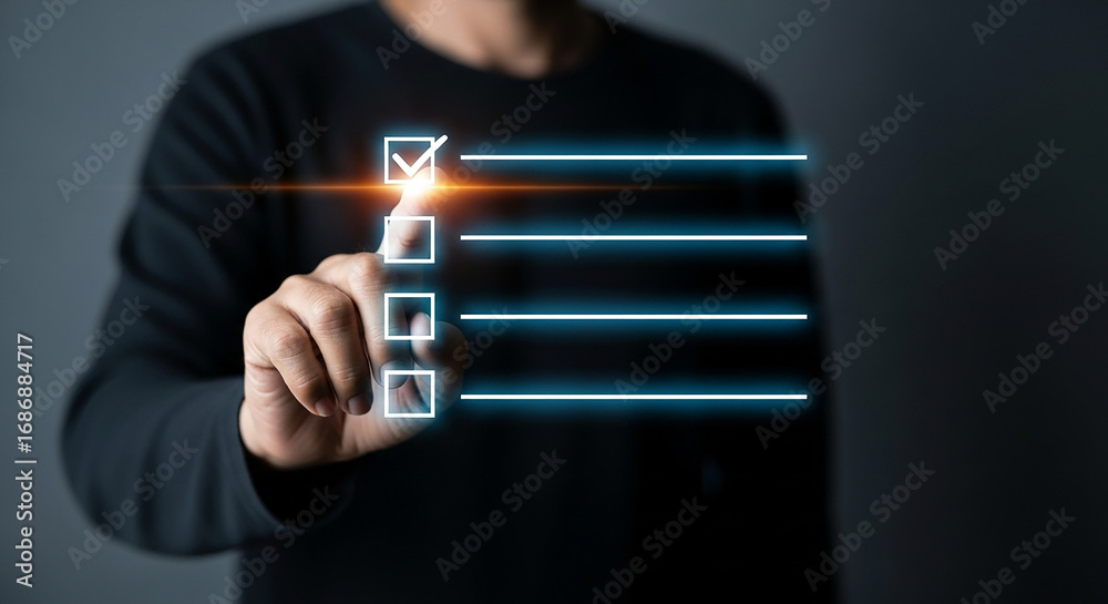Digital Checklist Completed Choices and Control Tick Box Survey Form ...