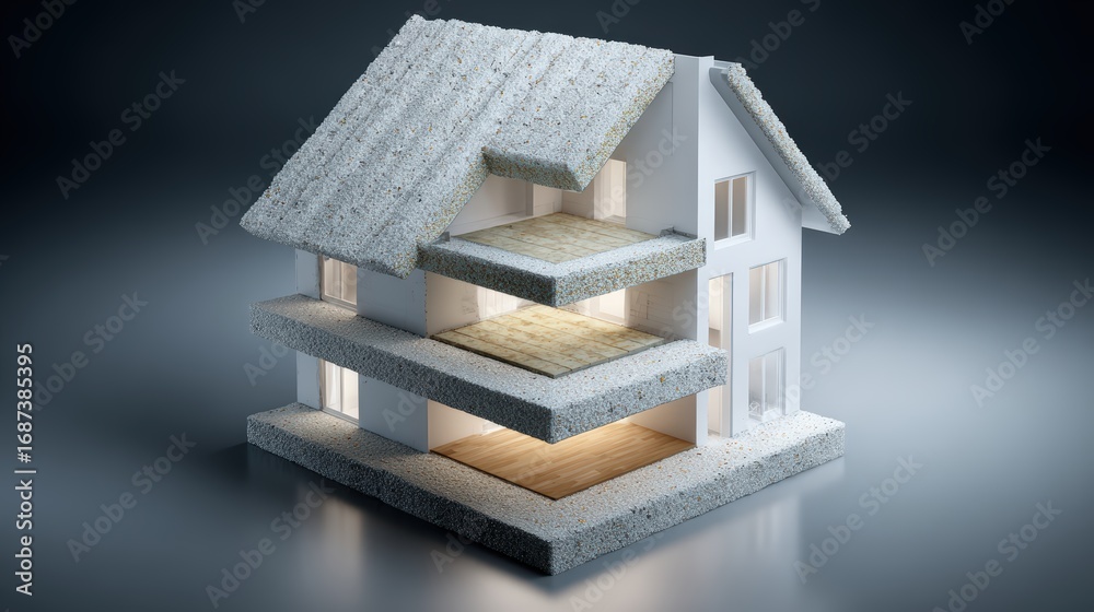 Zdjęcie bez tantiem: Detailed cross-section model of a modern multi ...