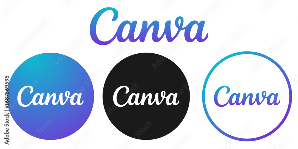 Canva Branding Identity: The graphic showcases the Canva brand name in ...