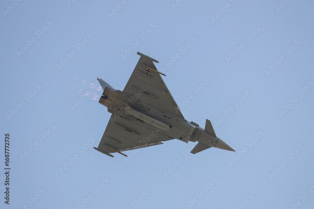 Bucharest, Romania - August 29, 2025: Eurofighter Typhoon Fighting Jet ...