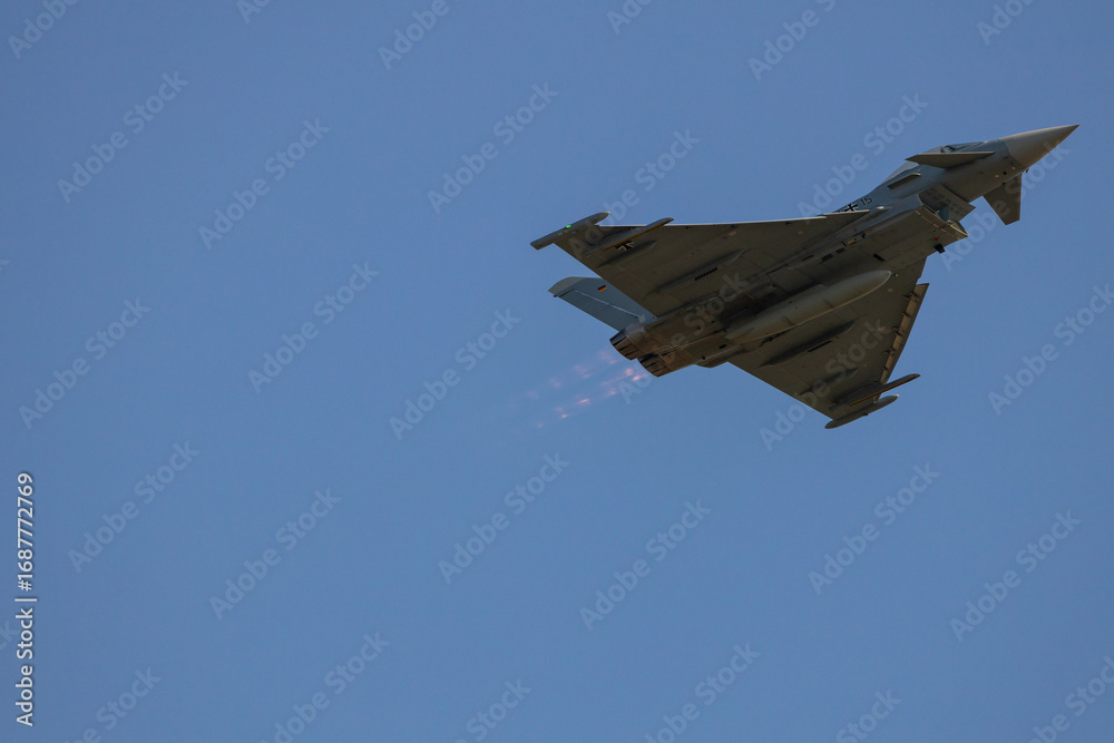 Bucharest, Romania - August 29, 2025: Eurofighter Typhoon Fighting Jet ...
