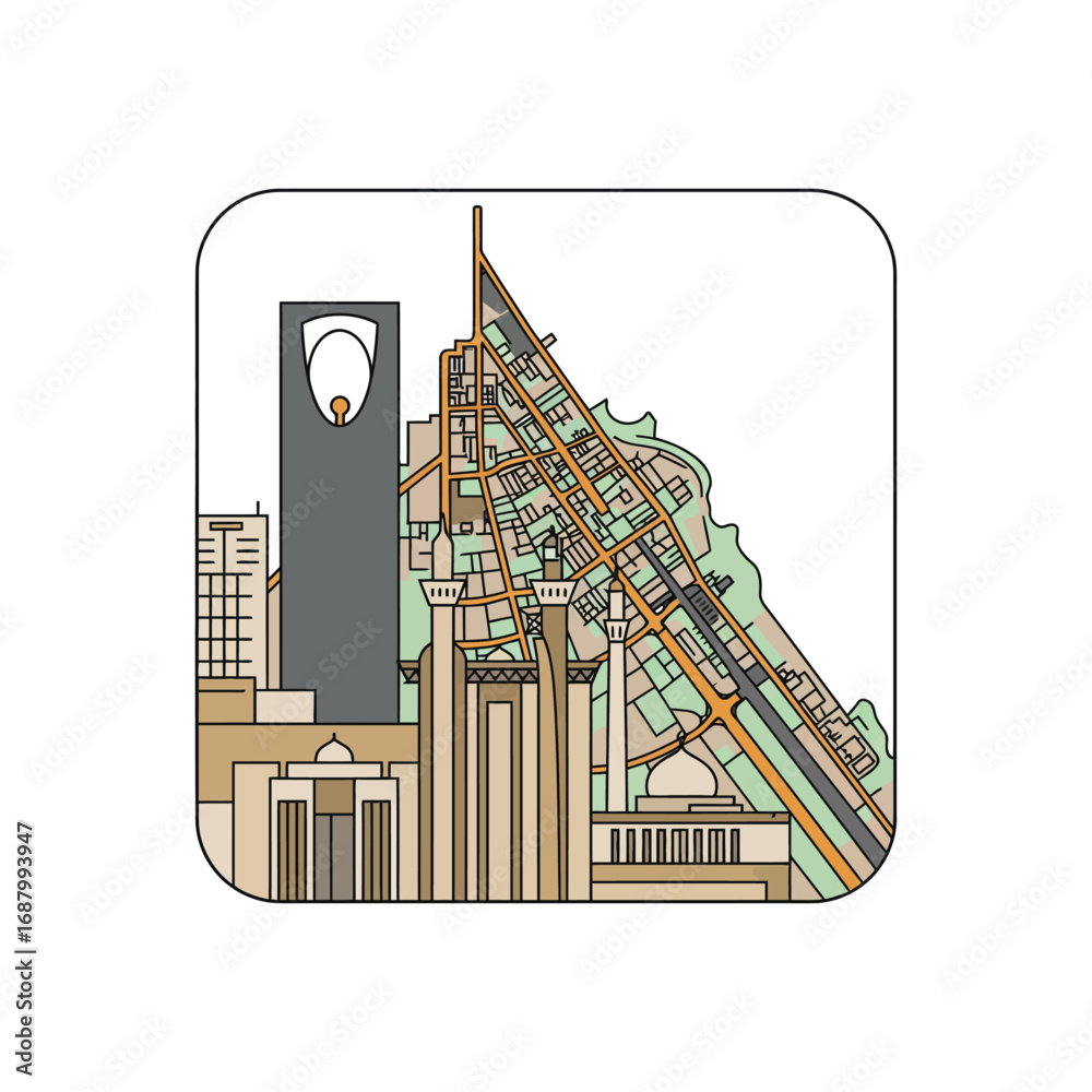 riyadh skyline showing cityscape landmarks and urban planning perfect ...