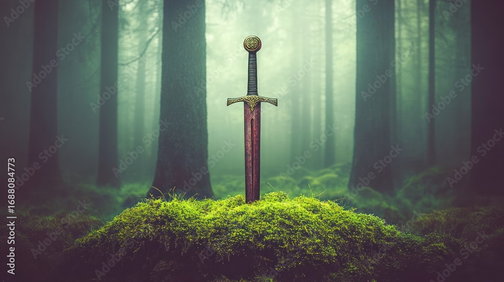 Mystical Sword in the Forest: A Tale of Legends and Hidden Power within ...