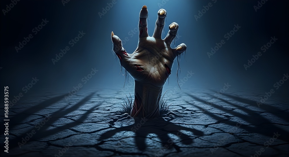 Reaching from the Grave, Hand from the Ground, Zombie Hand, Arm from a ...