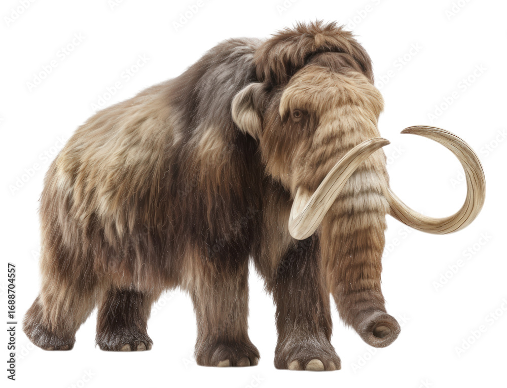 Stock-Foto „Realistic Woolly Mammoth, Large Prehistoric Mammal with ...