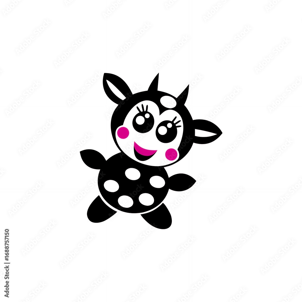 Cute AIGC Character Brings Joy in a Colorful Vector Design Stock ...