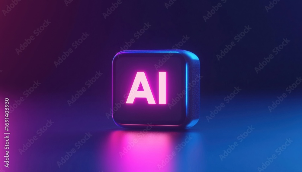 Stock-Illustration „Introducing Ai Button With Neumorphic Design ...