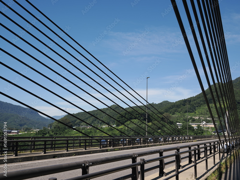 Gunma, Japan - September 7, 2025: Yamba Ohashi Bridge, a Cable-stayed ...