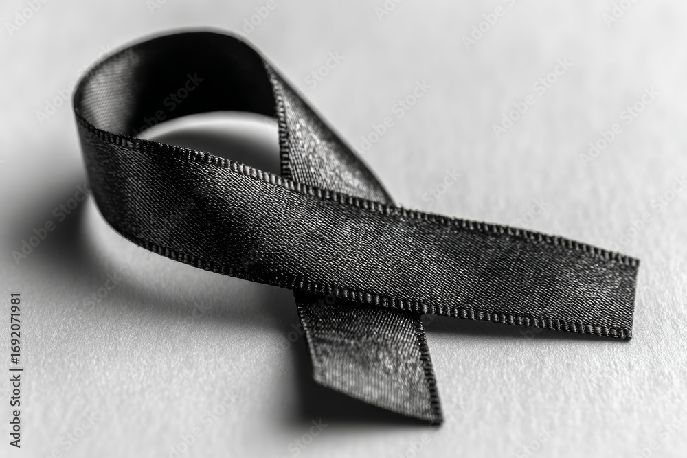 Black ribbon is a symbol of mourning, remembrance, and solidarity for ...