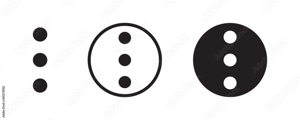 Ellipsis menu icon vector. Three dots sign symbol . Stock Vector ...