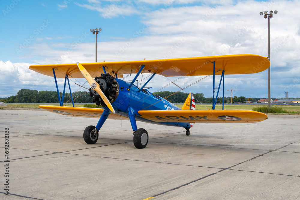 Bautzen, Germany, 2025 – Historic biplane Boeing-Stearman PT-17 ...